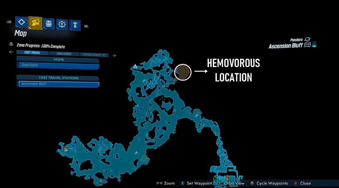 Borderlands 3 - Hemovorous Location - Director's Cut Raid Boss